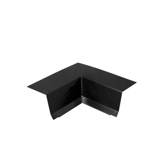 Tagfod indvendigt hjørne i sort aluminium 0,6x80x225mm fodblik ...